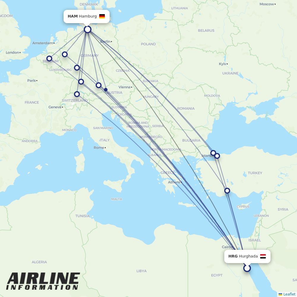 Airlines with flights from Hurghada to Hamburg (HRG to HAM) | Airline Information
