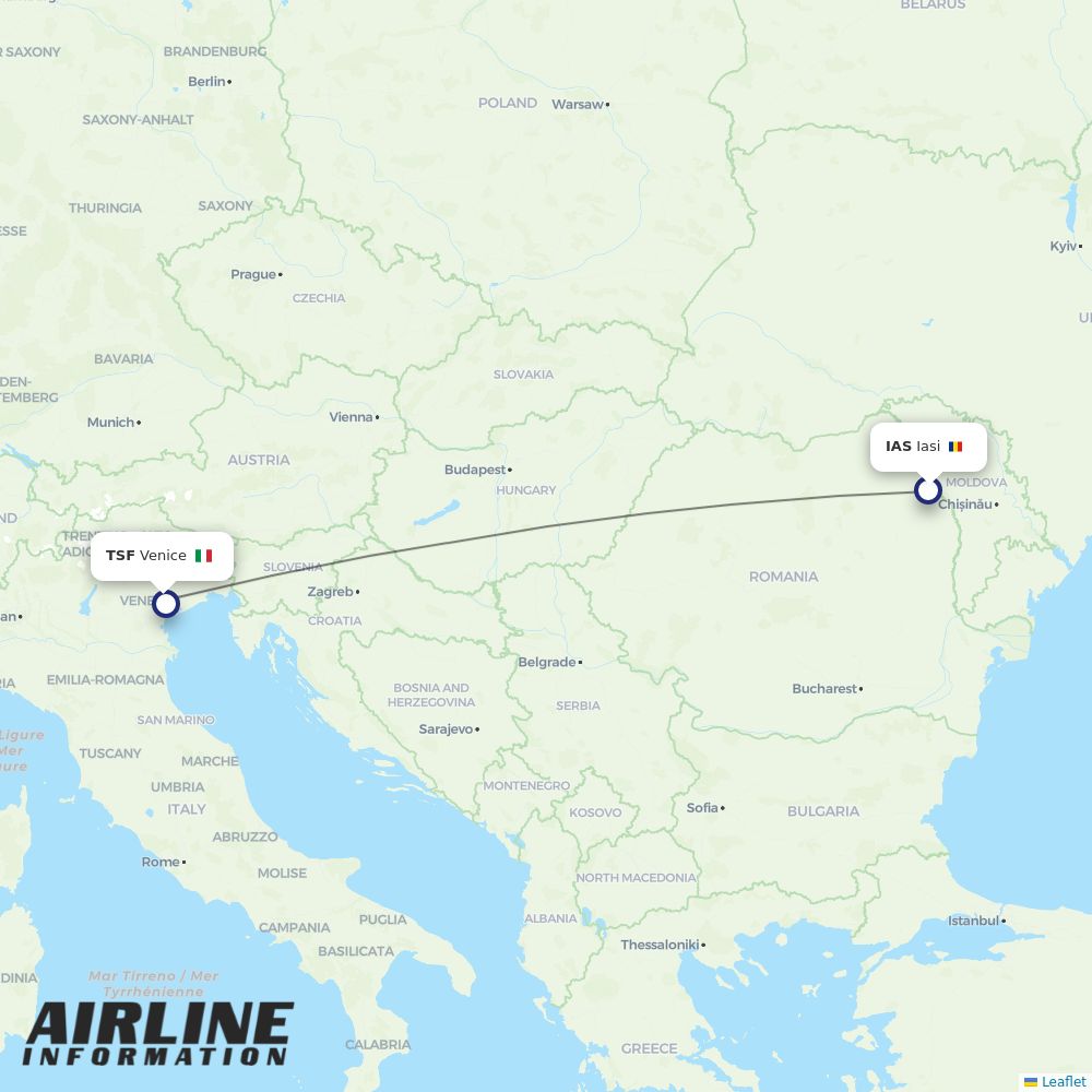 Airlines with flights from Iasi to Venice (IAS to TSF) | Airline ...