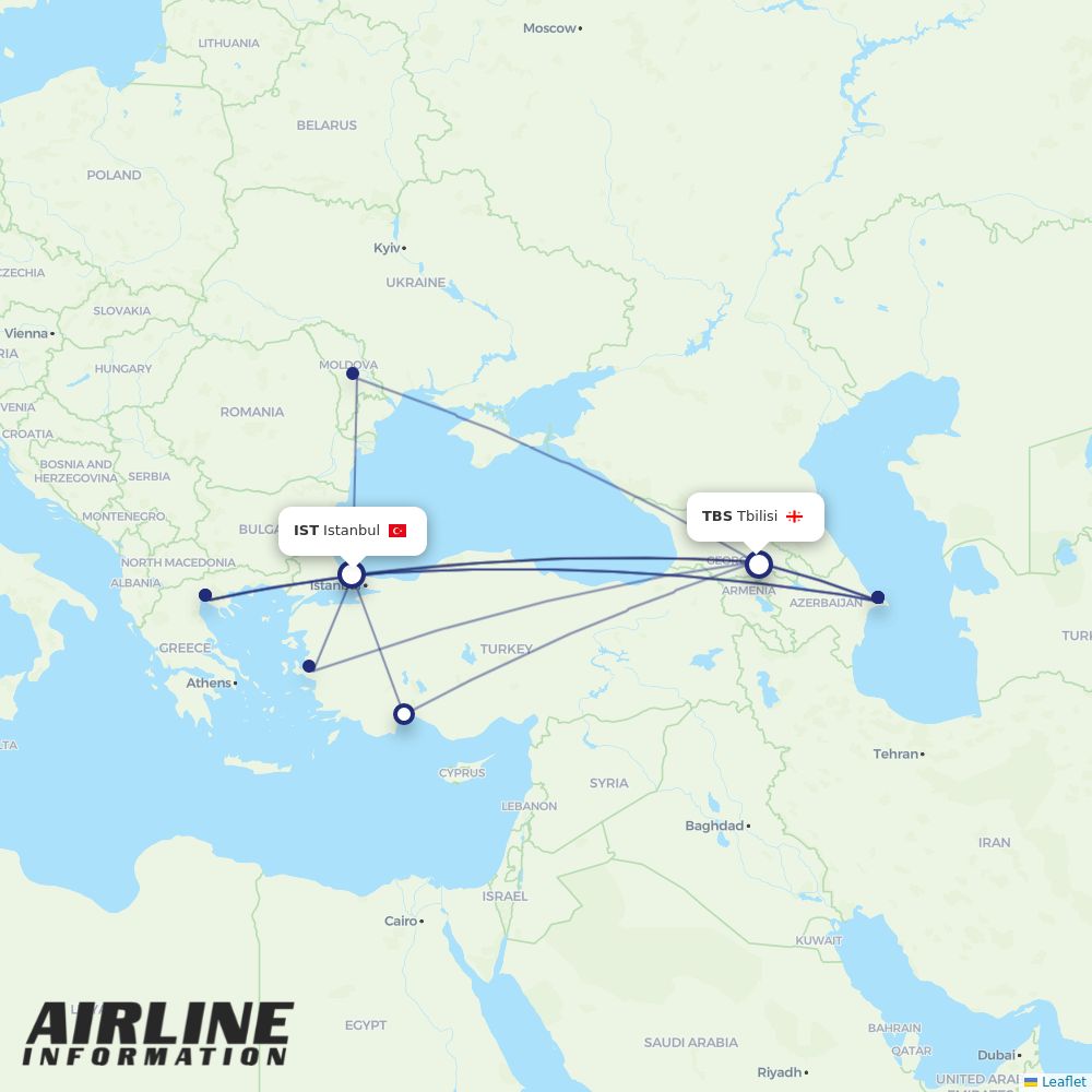 Airlines with flights from Istanbul to Tbilisi (IST to TBS) | Airline Information