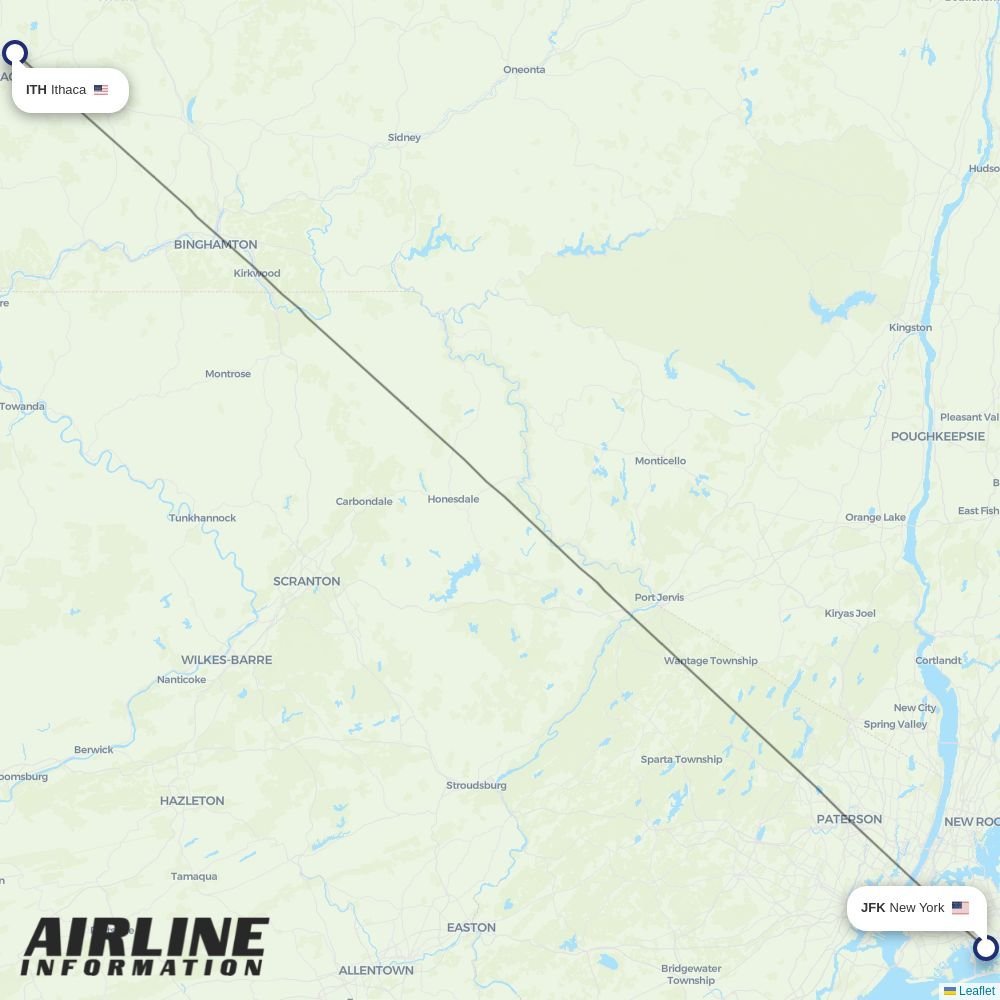 Airlines with flights from New York to Ithaca (JFK to ITH) | Airline ...