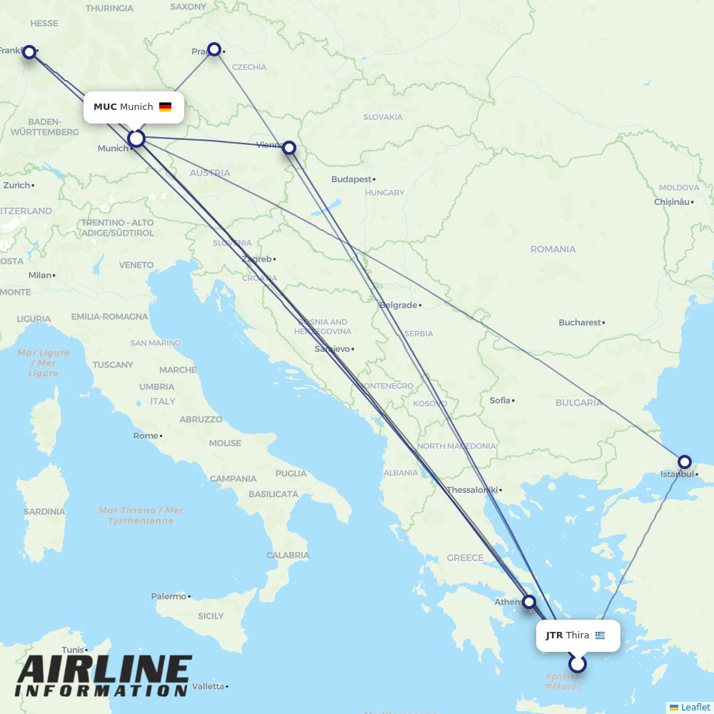 Airlines with flights from Thira to Munich (JTR to MUC) | Airline ...