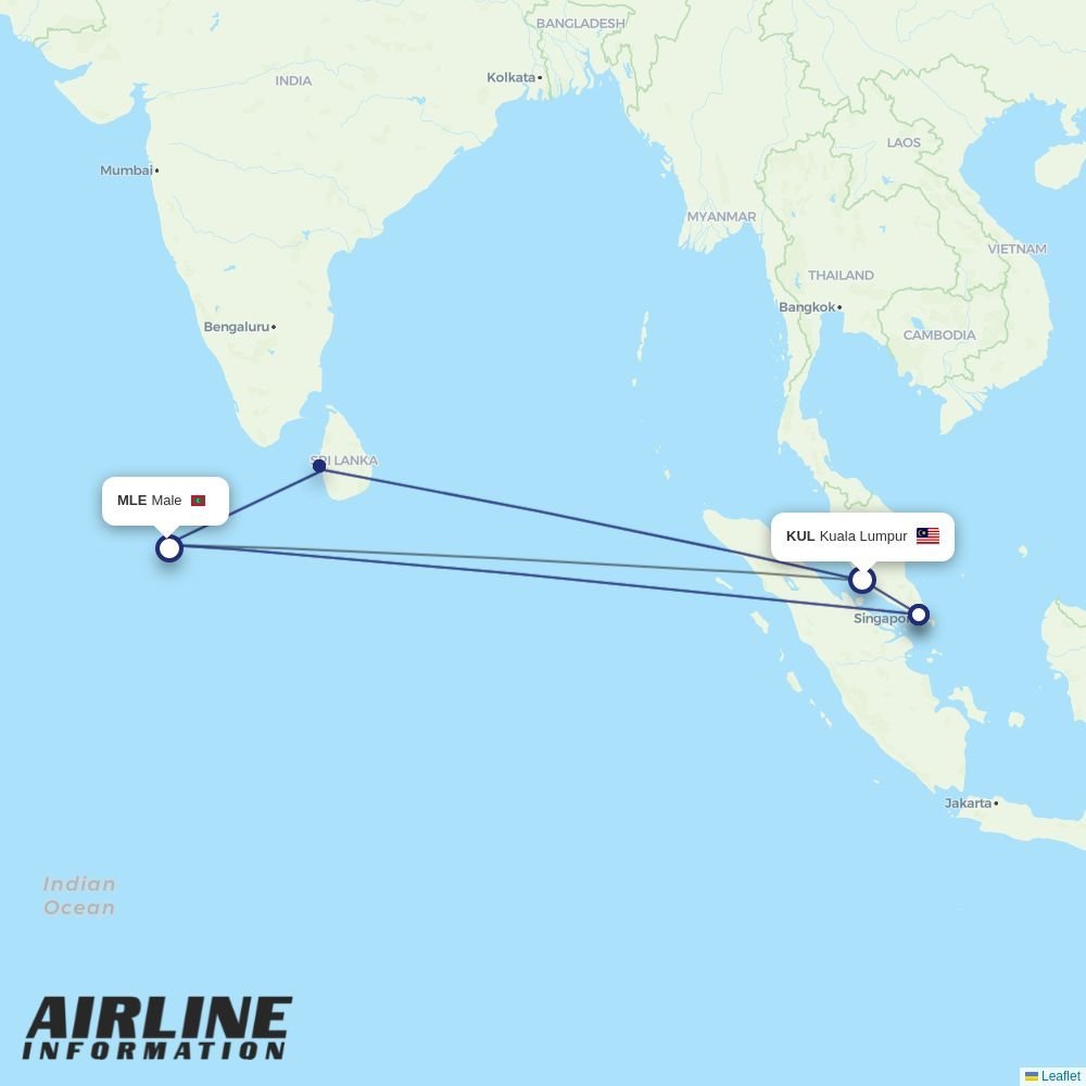 Airlines with flights from Kuala Lumpur to Male (KUL to MLE) | Airline ...