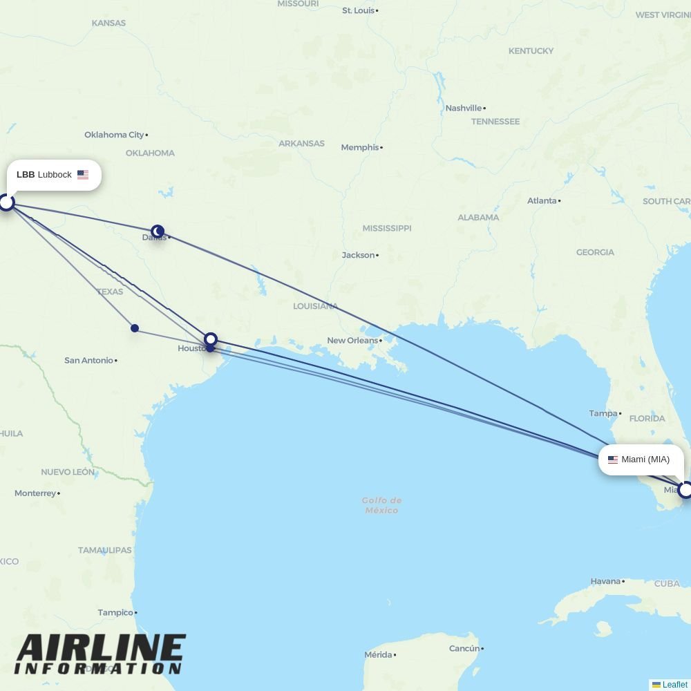 Airlines with flights from Lubbock to Miami (LBB to MIA) | Airline ...