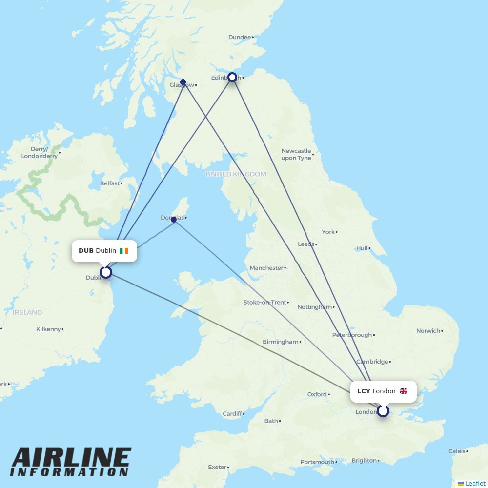 Airlines with flights from London to Dublin (LCY to DUB) | Airline ...