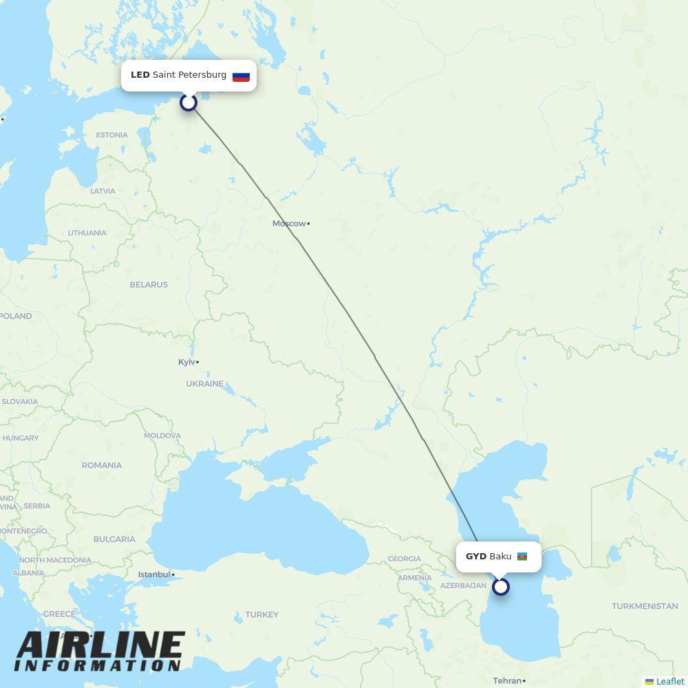 AZAL Azerbaijan Airlines - J2 - flights, airports | Airline Information