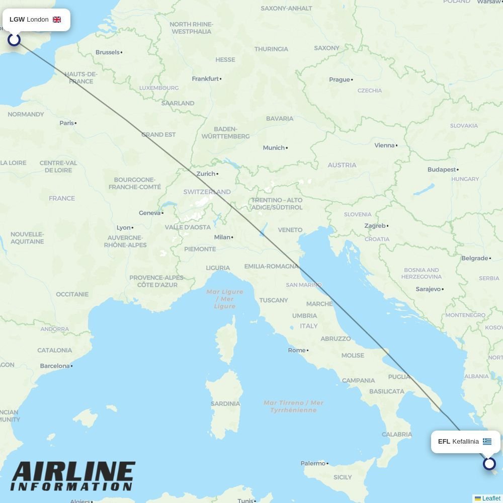 Airlines with flights from London to Kefallinia (LGW to EFL) | Airline ...