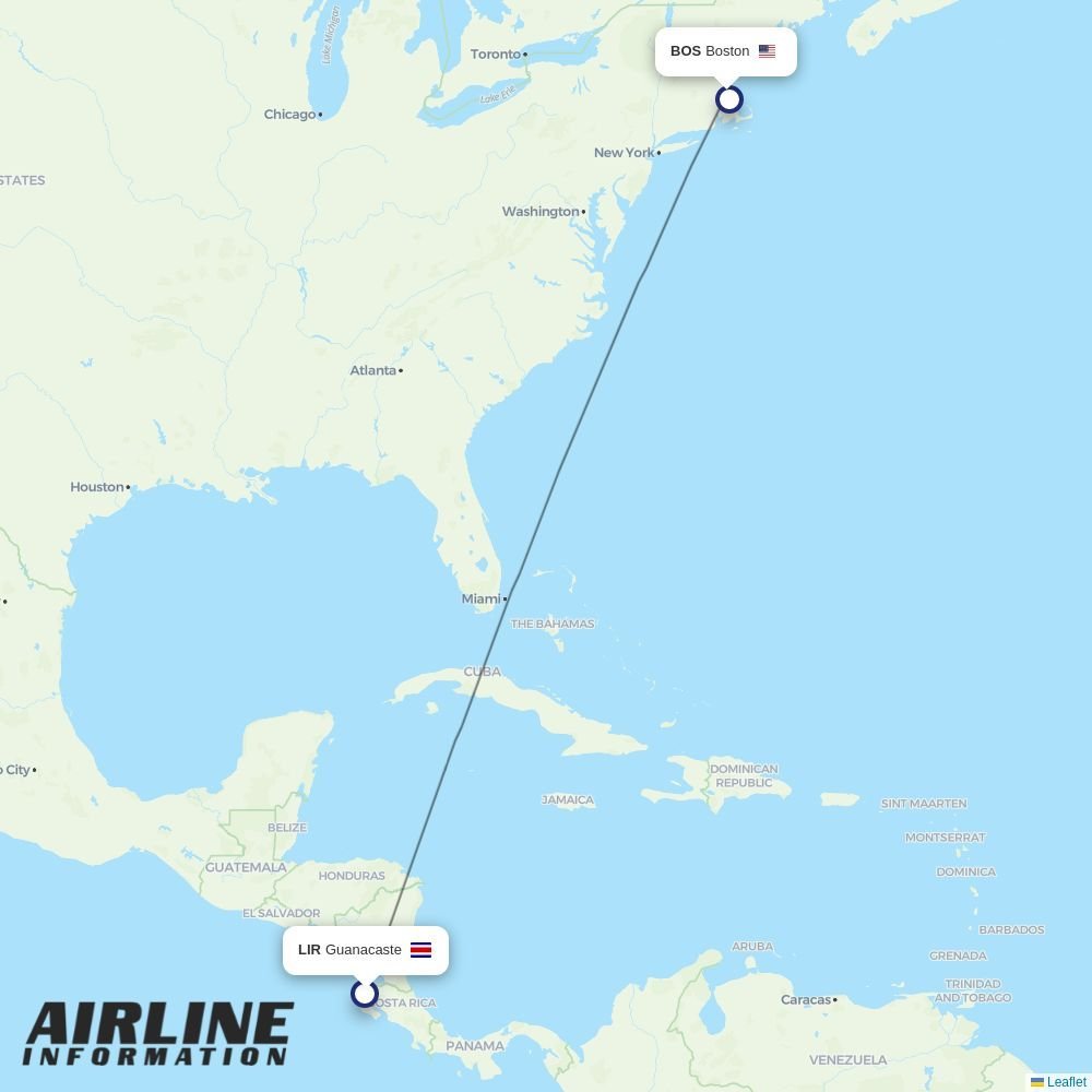 Airlines with flights from Guanacaste to Boston (LIR to BOS) | Airline ...