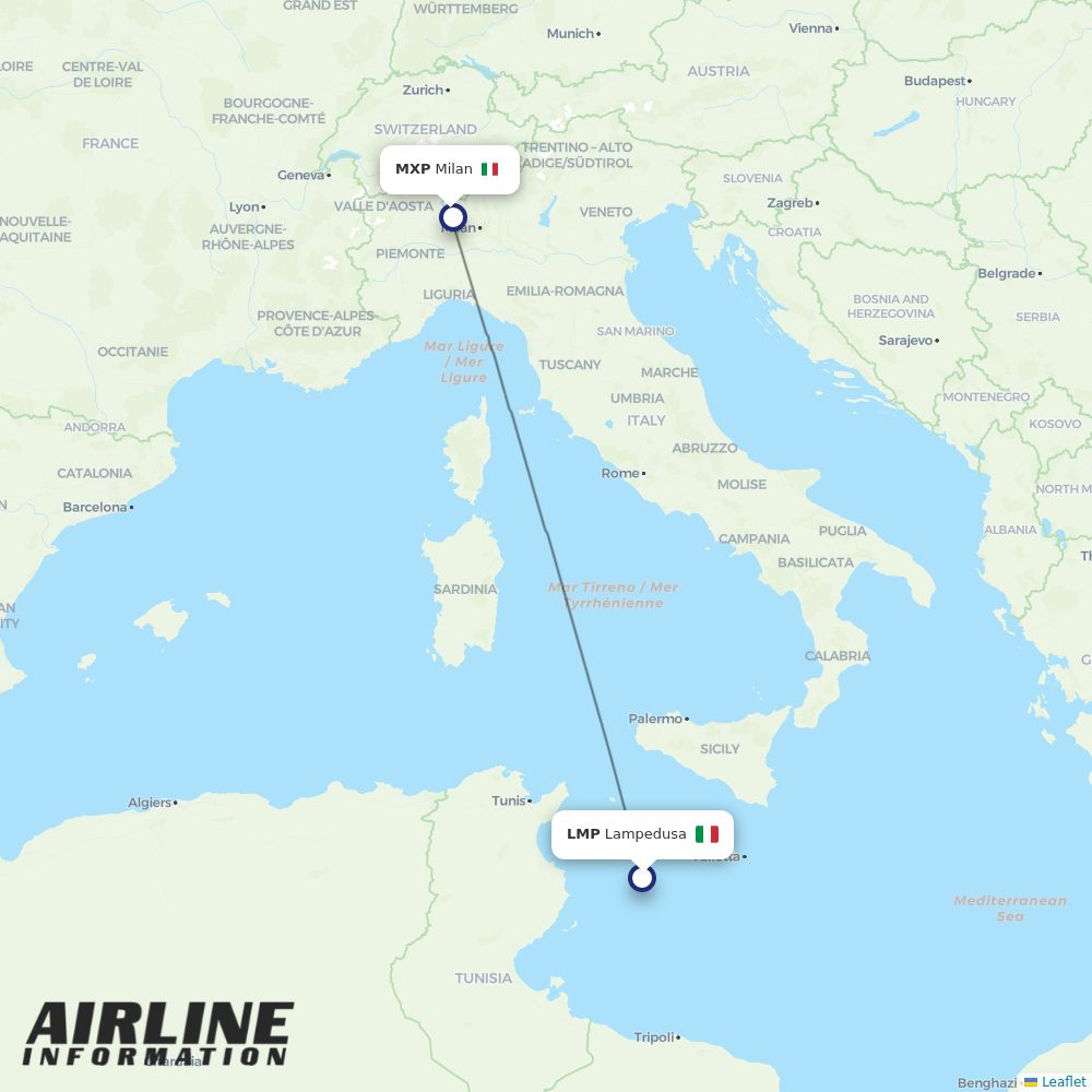 Airlines with flights from Lampedusa to Milan (LMP to MXP) | Airline ...