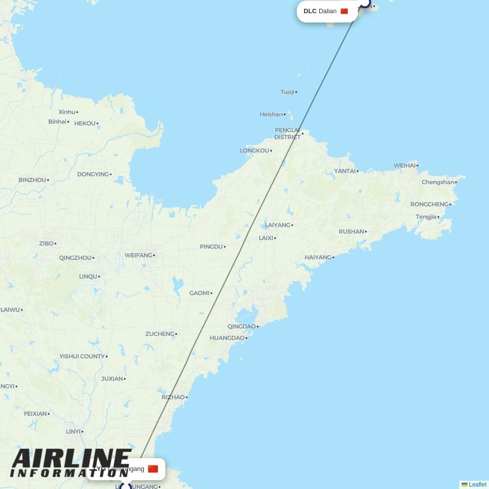 Airlines with flights from Lianyungang to Dalian (LYG to DLC) | Airline ...