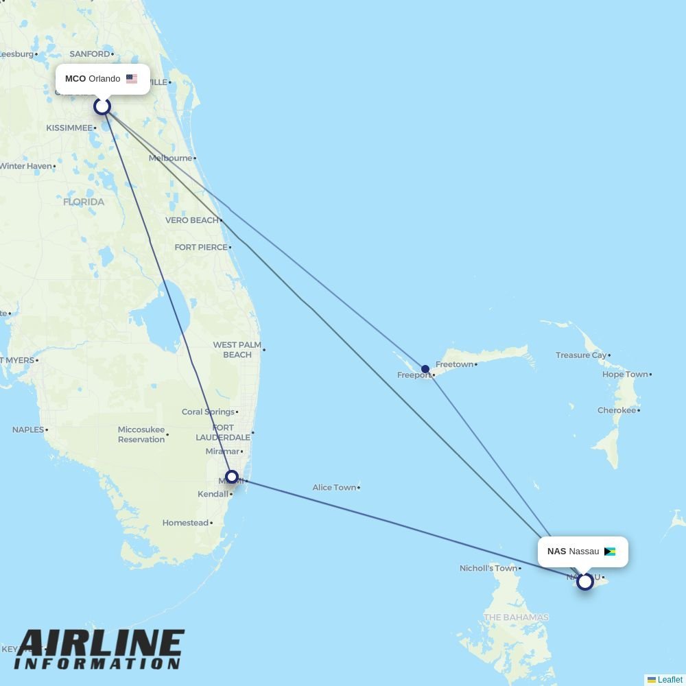 Airlines with flights from Orlando to Nassau (MCO to NAS) | Airline ...