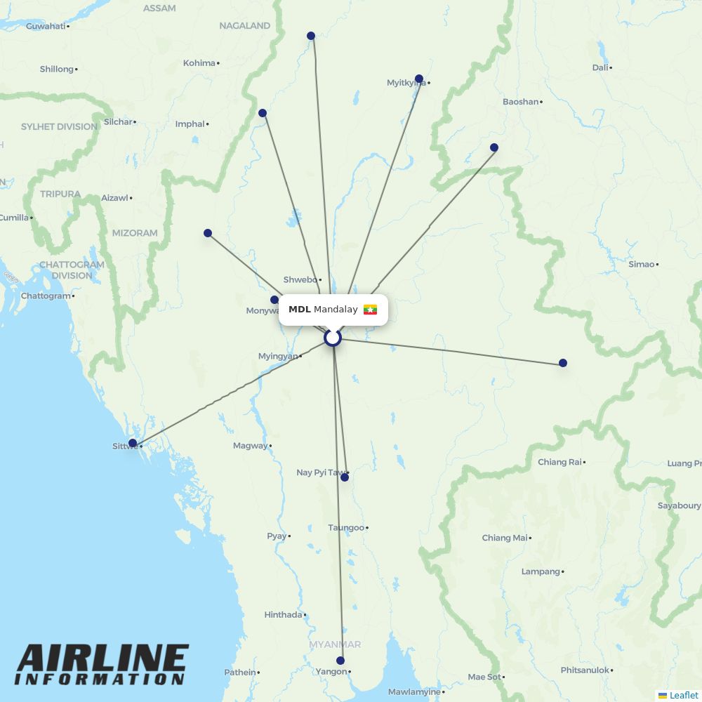 Myanmar National Airlines - UB - flights, airports | Airline Information