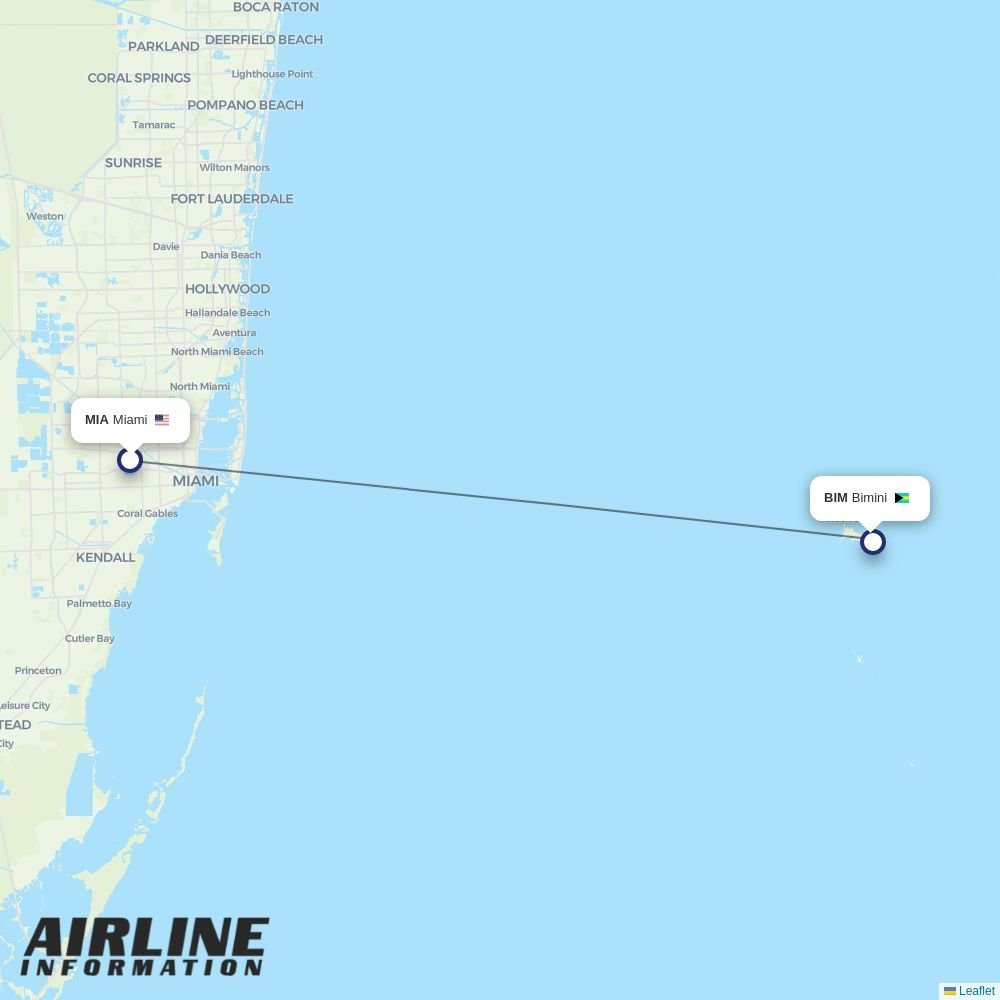 Airlines with flights from Miami to Bimini (MIA to BIM) | Airline ...
