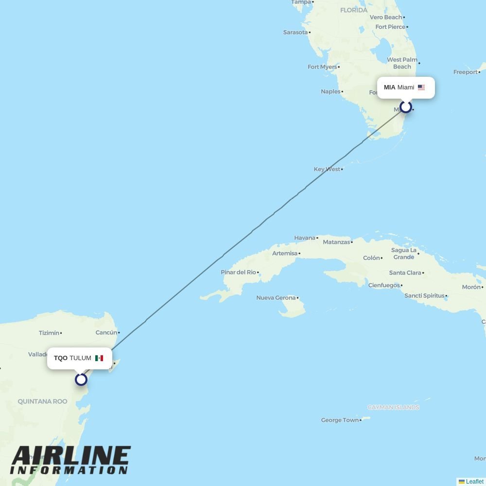 Airlines with flights from Miami to TULUM (MIA to TQO) | Airline ...