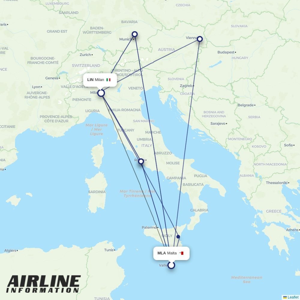 Airlines with flights from Malta to Milan (MLA to LIN) | Airline ...