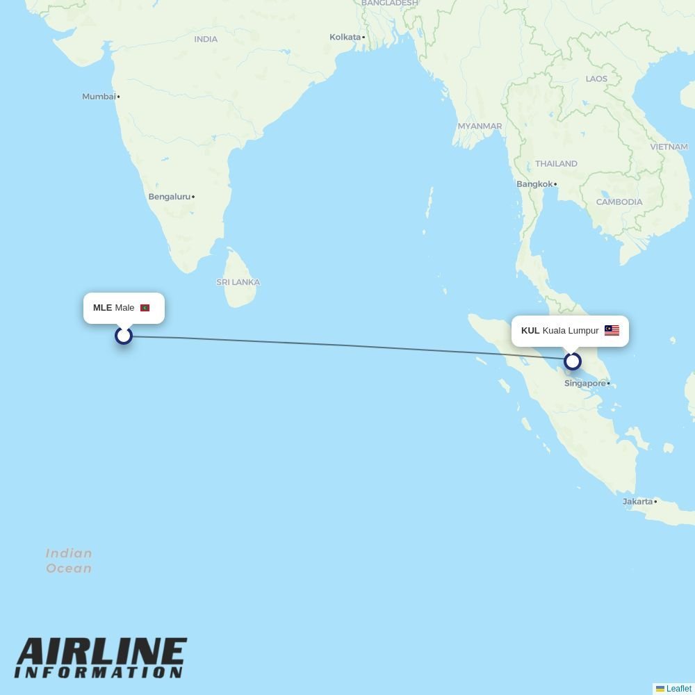 Airlines with flights from Male to Kuala Lumpur (MLE to KUL) | Airline ...