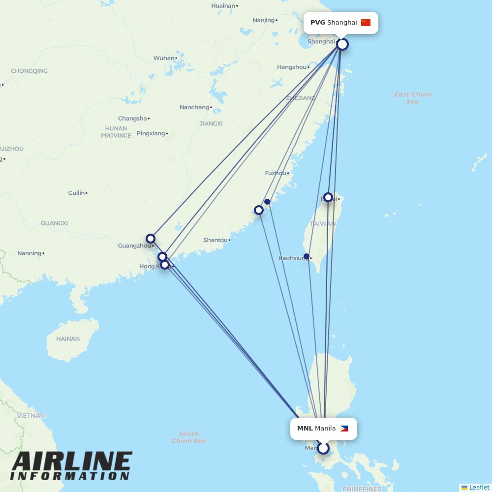 Airlines with flights from Manila to Shanghai (MNL to PVG) | Airline ...