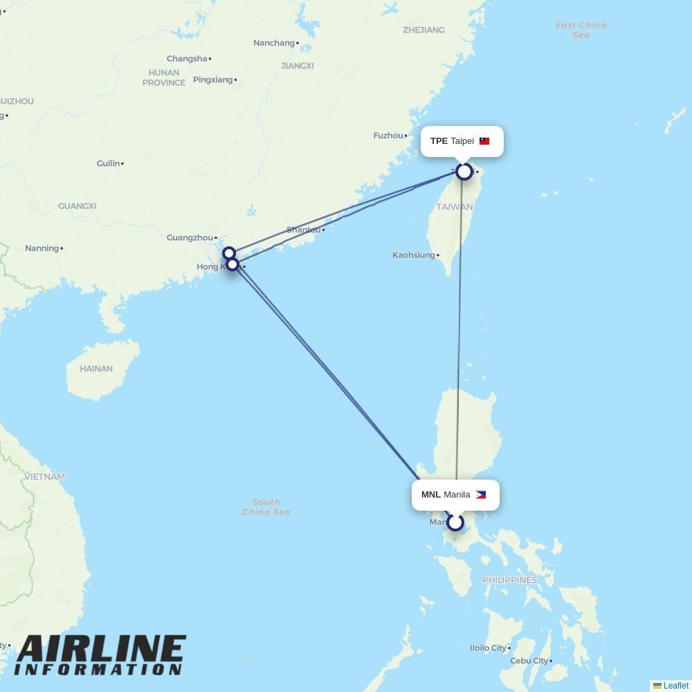 Airlines with flights from Manila to Taipei (MNL to TPE) | Airline ...