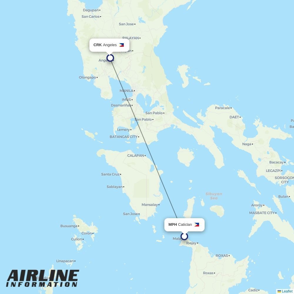 Airlines with flights from Caticlan to Angeles (MPH to CRK) | Airline ...