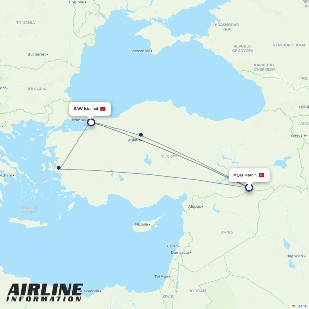 Airlines with flights from Mardin to Istanbul (MQM to SAW) | Airline Information