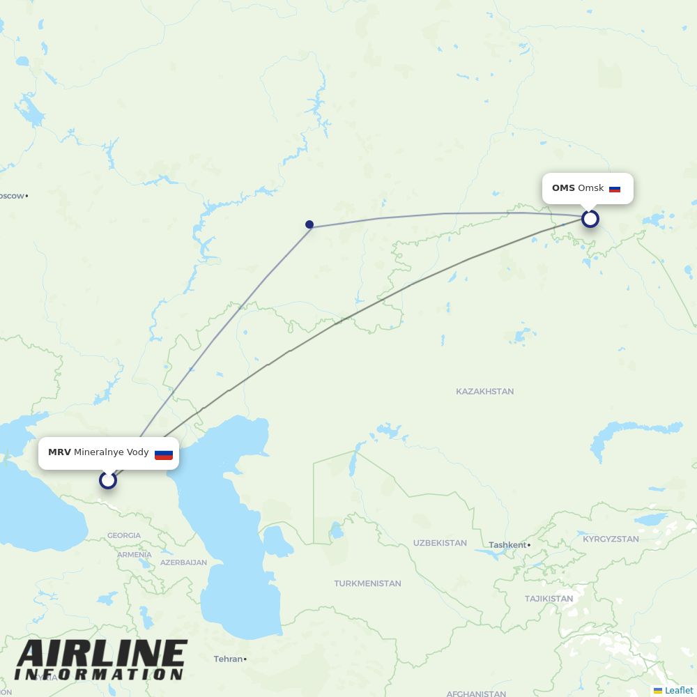 Airlines with flights from Mineralnye Vody to Omsk (MRV to OMS ...