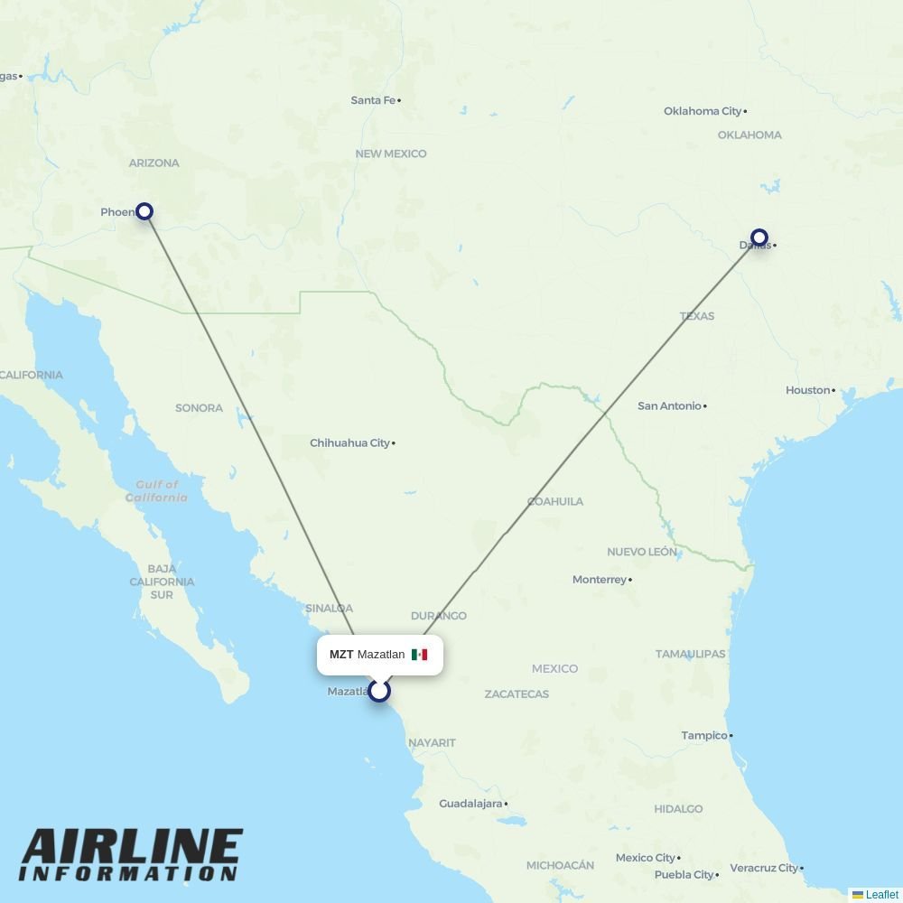 American Airlines flights from Mazatlan (MZT) | Airline Information
