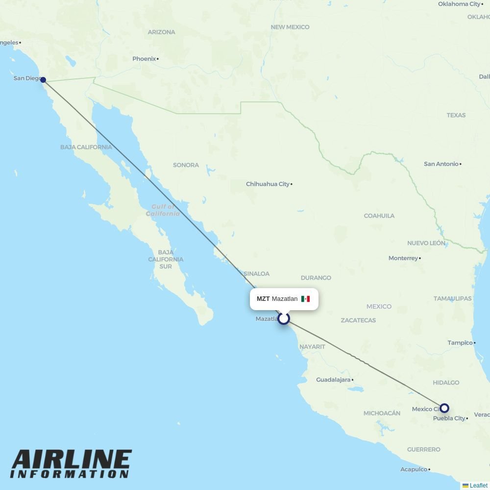 Volaris flights from Mazatlan (MZT) | Airline Information