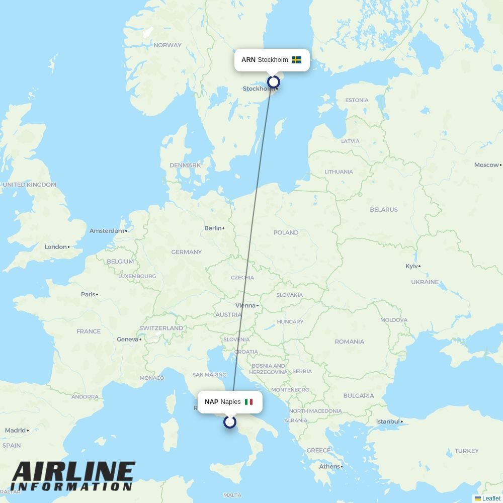 Airlines with flights from Naples to Stockholm (NAP to ARN) | Airline ...