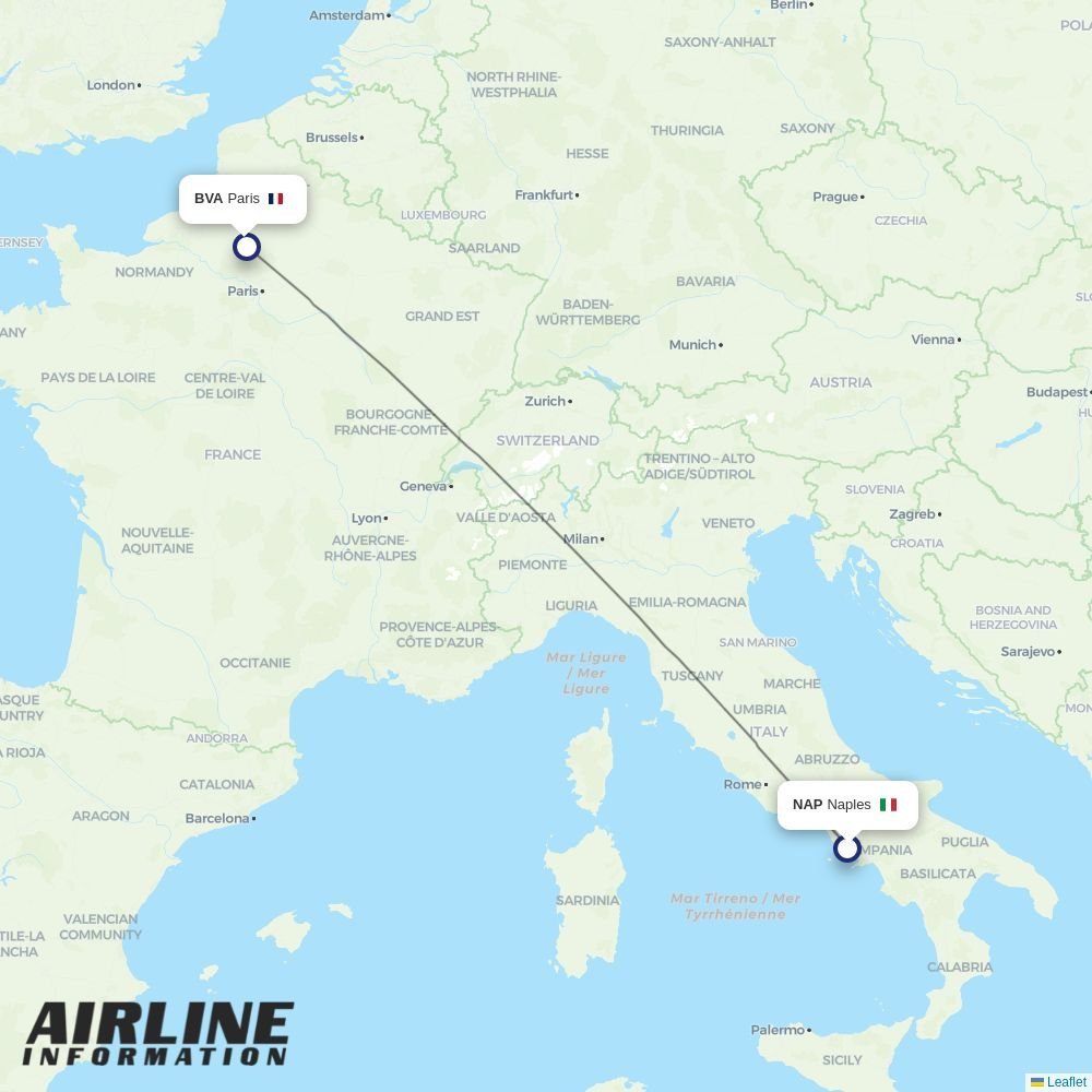 Airlines with flights from Naples to Paris (NAP to BVA) | Airline ...