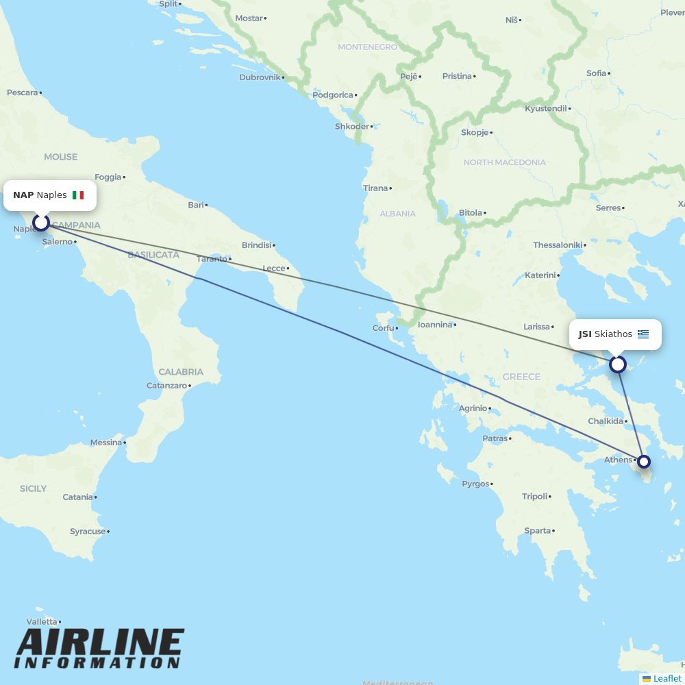 Airlines with flights from Naples to Skiathos (NAP to JSI) | Airline ...