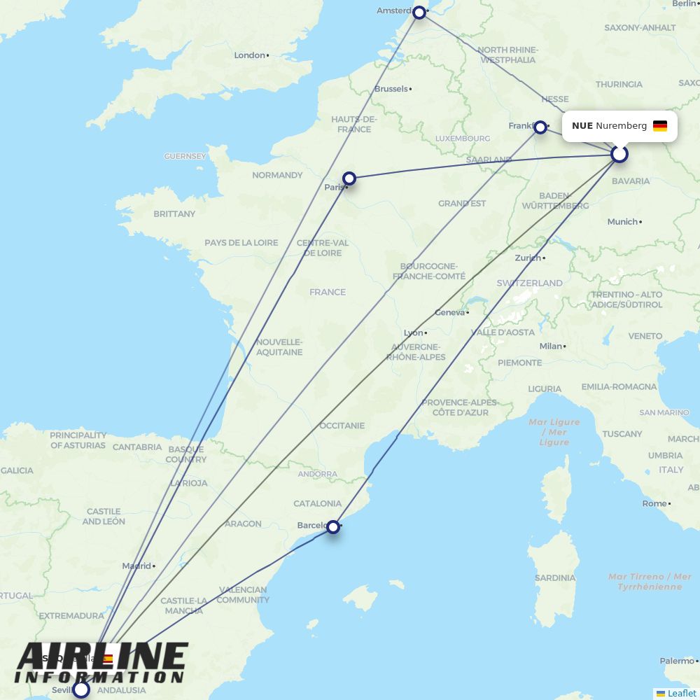Airlines With Flights From Nuremberg To Sevilla Nue To Svq Airline