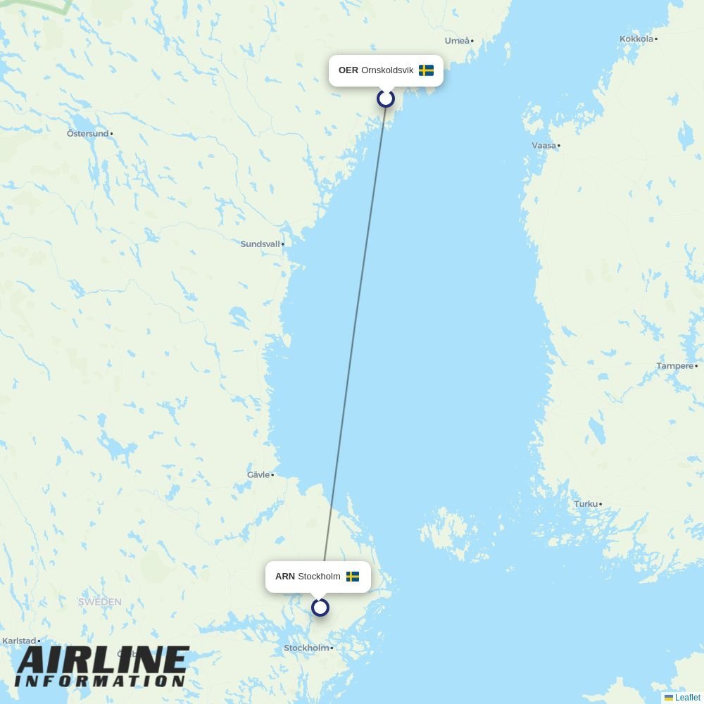 Airlines With Flights From Ornskoldsvik To Stockholm OER To ARN Airlines With Flights From Ornskoldsvik To Stockholm OER To ARN