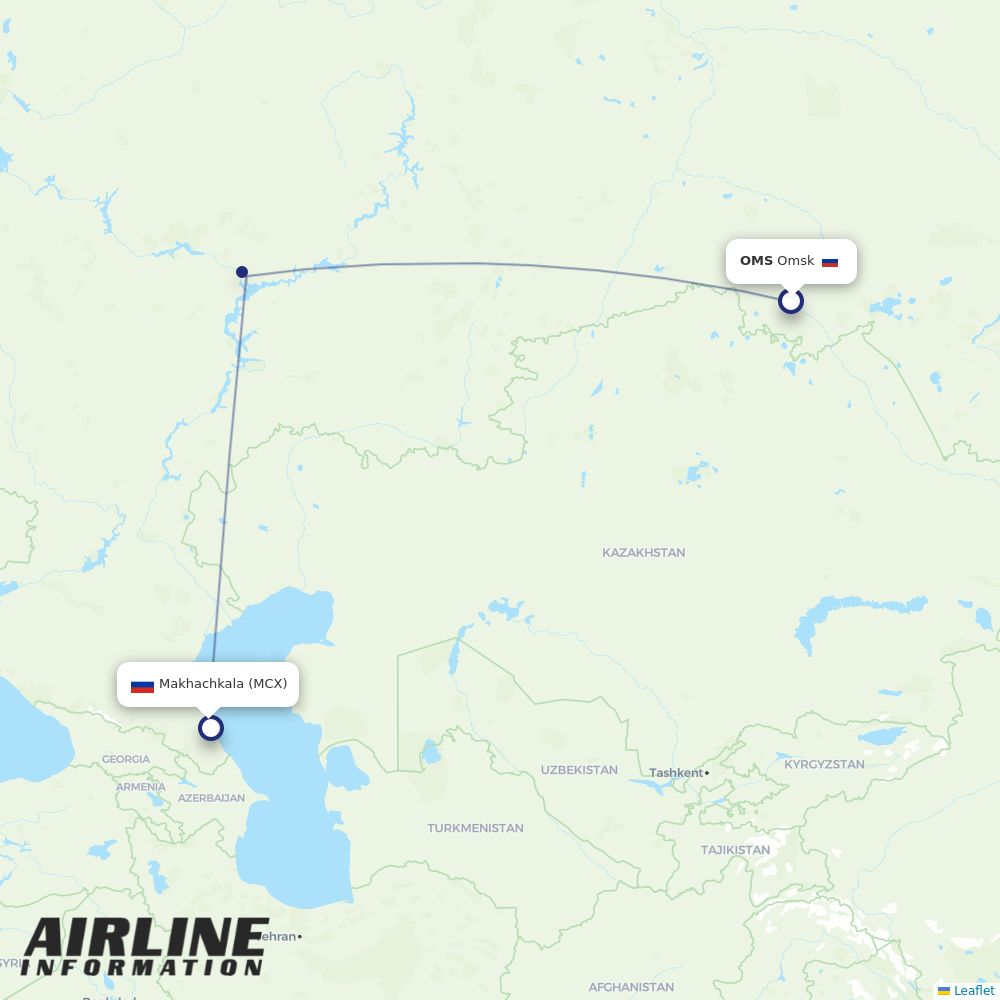 Airlines with flights from Omsk to Makhachkala (OMS to MCX) | Airline ...