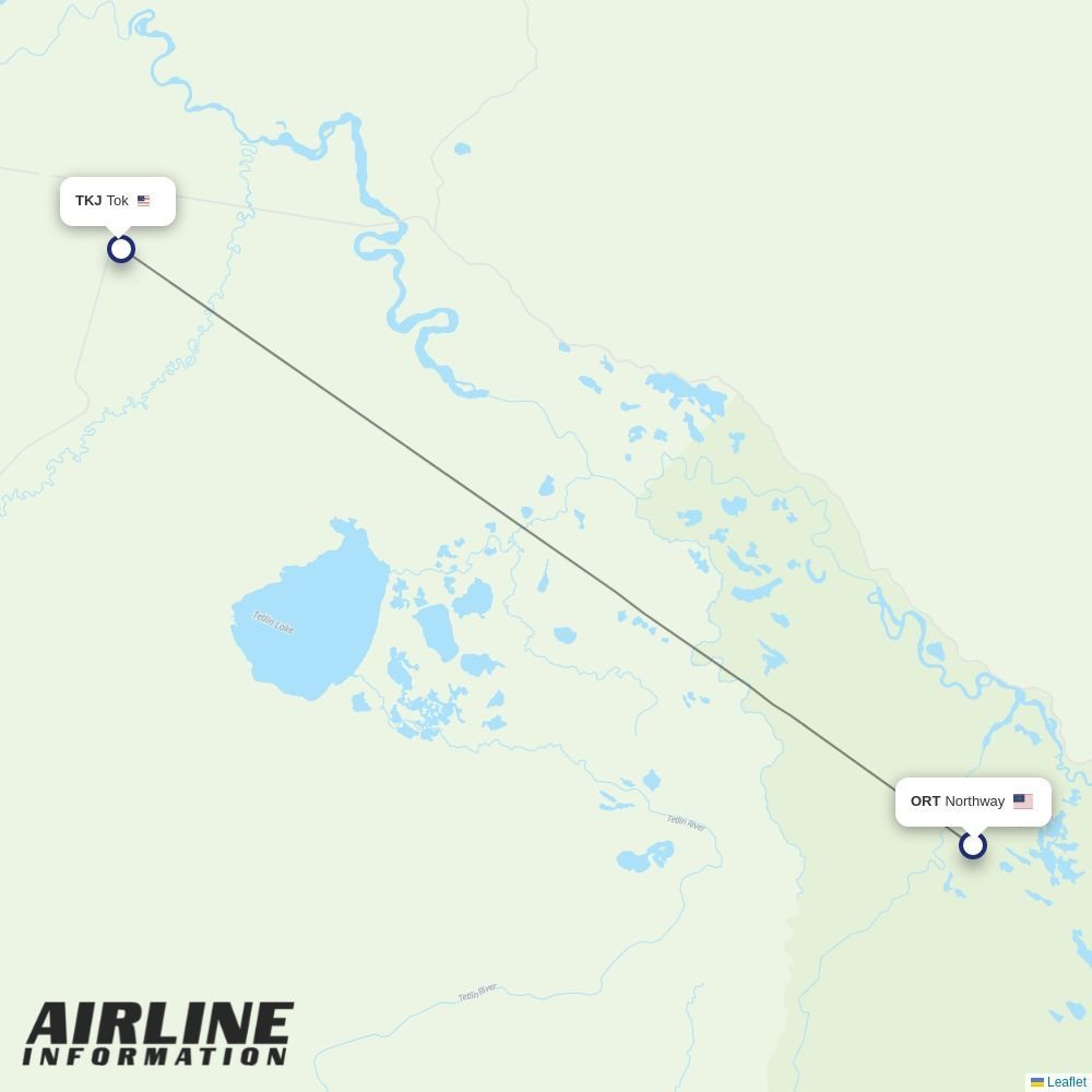 Airlines with flights from Northway to Tok (ORT to TKJ) | Airline ...