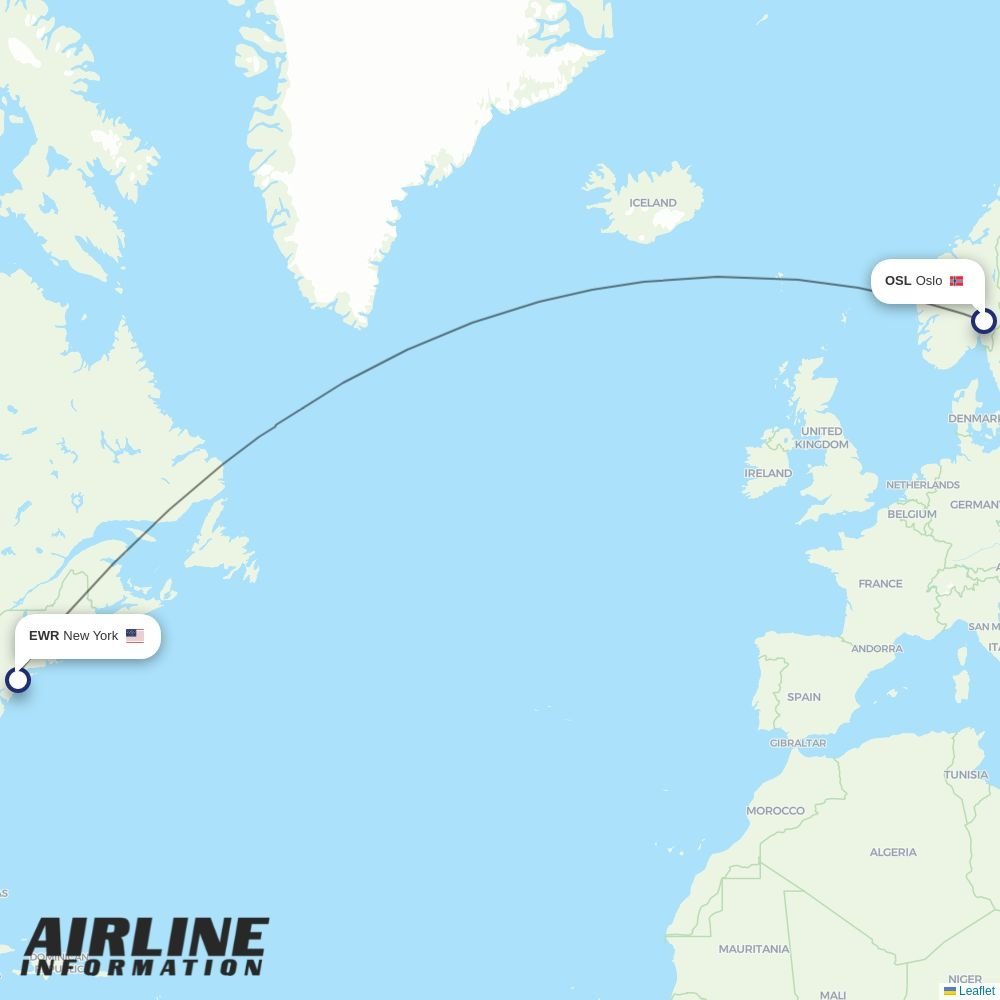 Airlines with flights from Oslo to New York (OSL to EWR) | Airline ...
