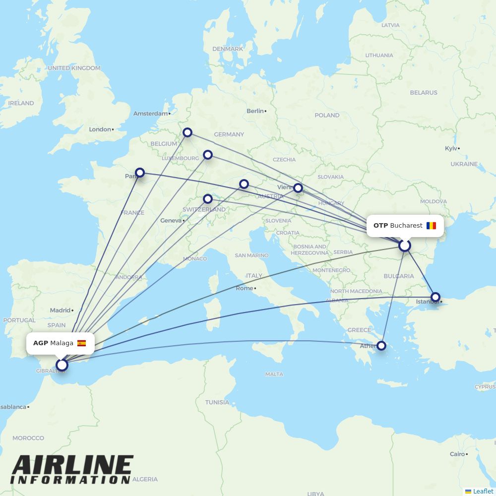 Airlines with flights from Bucharest to Malaga (OTP to AGP) | Airline ...