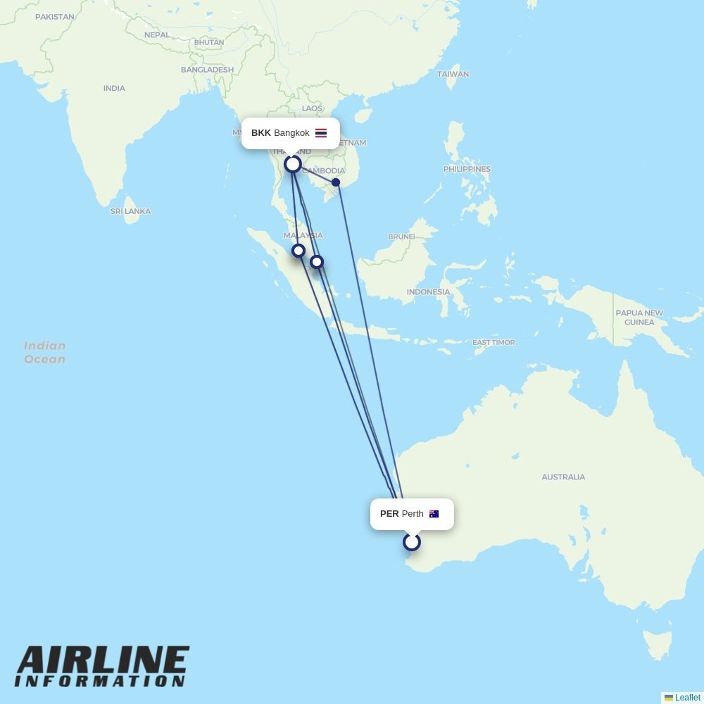 Airlines with flights from Perth to Bangkok (PER to BKK) | Airline ...
