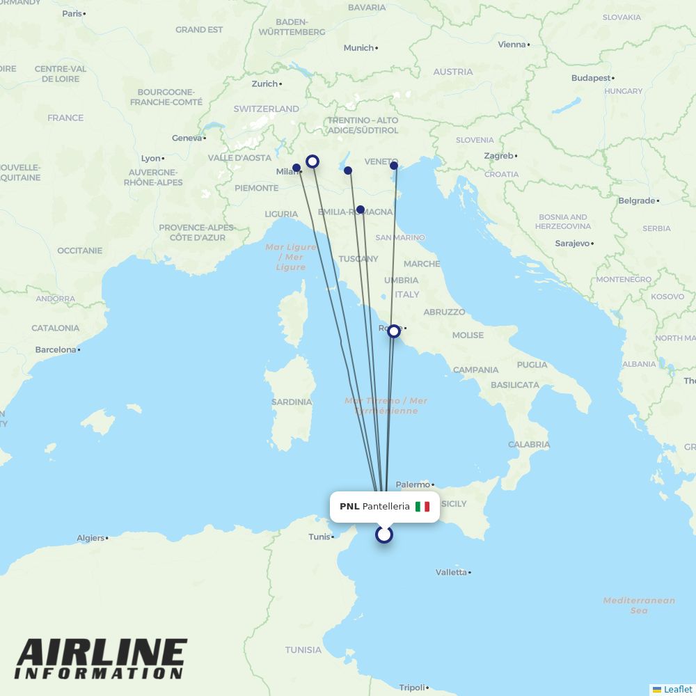 Volotea flights from Pantelleria (PNL) | Airline Information