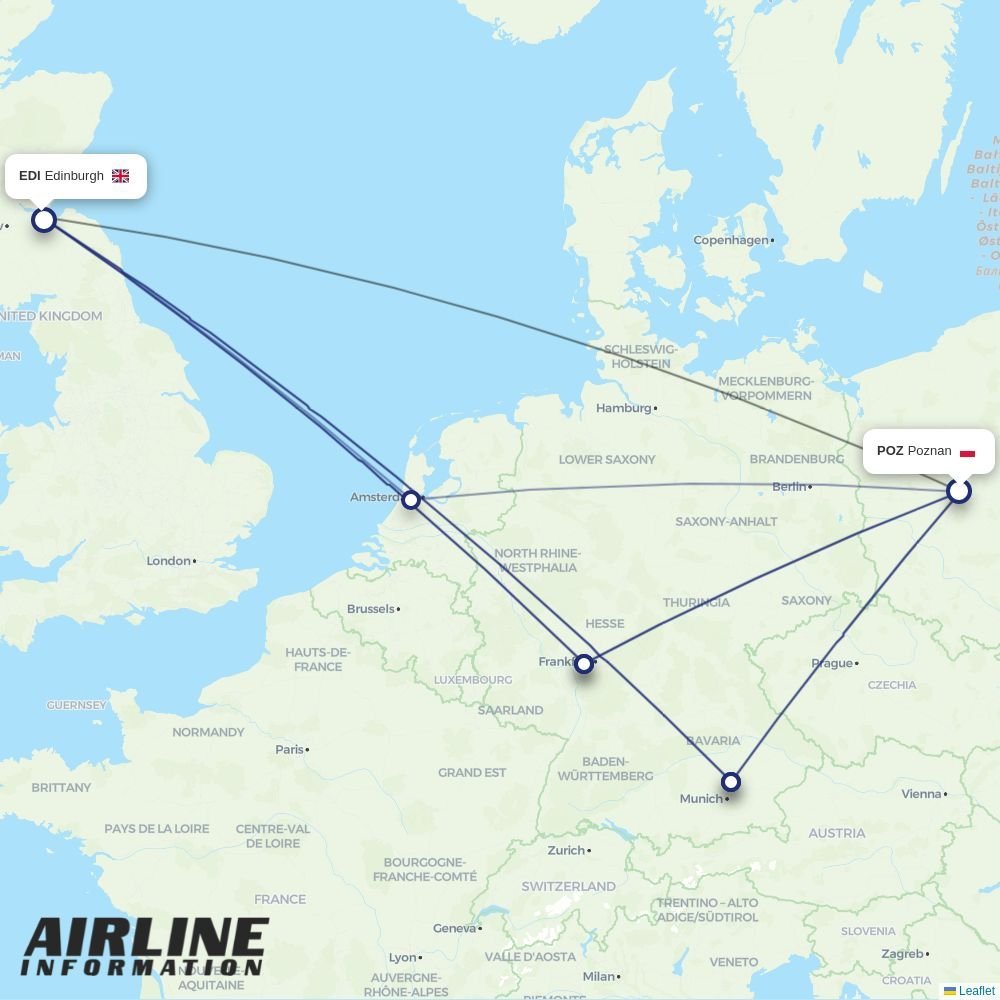 Airlines with flights from Poznan to Edinburgh (POZ to EDI) | Airline ...