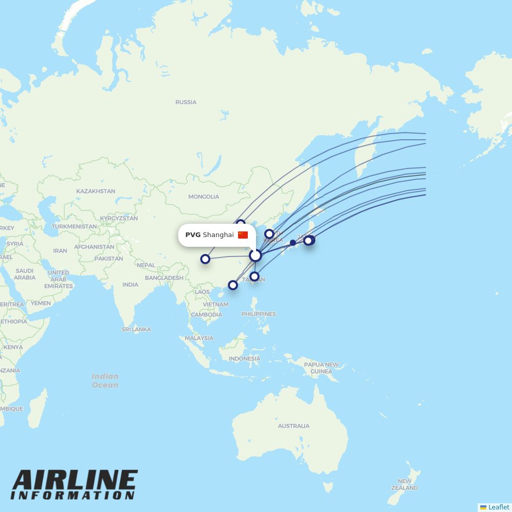 Airlines with flights from Shanghai to Los Angeles (PVG to LAX ...