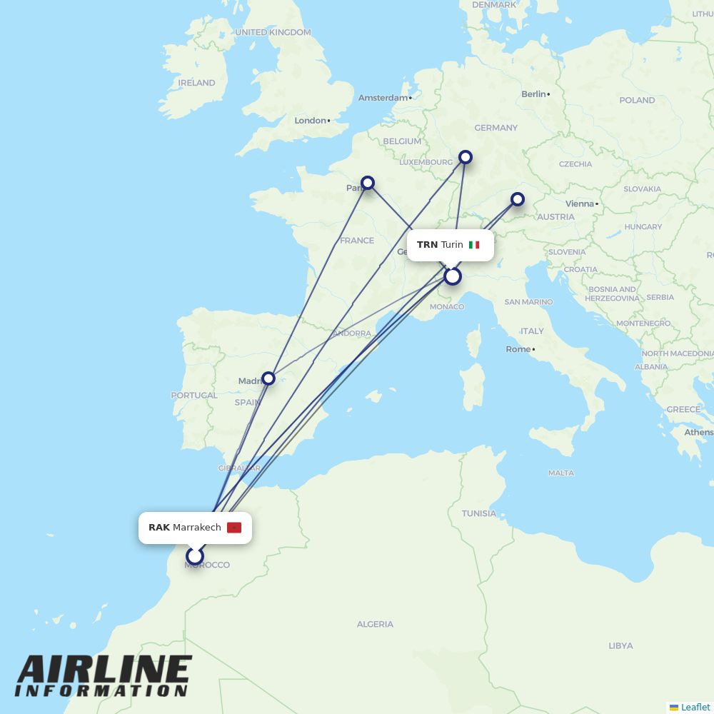 Airlines with flights from Marrakech to Turin (RAK to TRN) | Airline ...