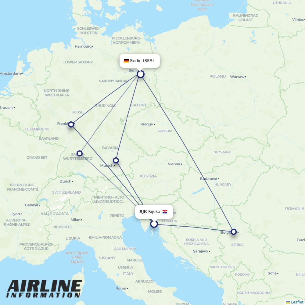 Airlines with flights from Rijeka to Berlin (RJK to BER) | Airline ...
