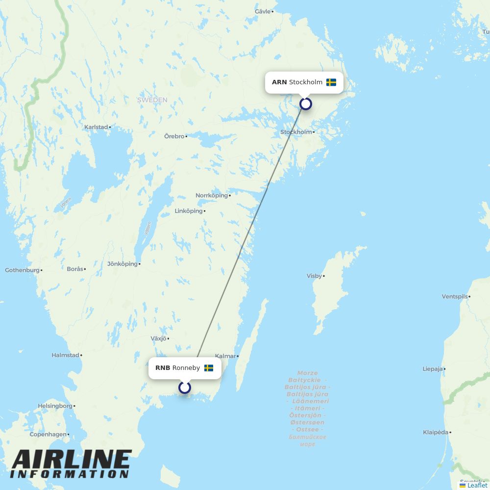 Airlines With Flights From Ronneby To Stockholm RNB To ARN Airline Airlines With Flights From Ronneby To Stockholm RNB To ARN Airline