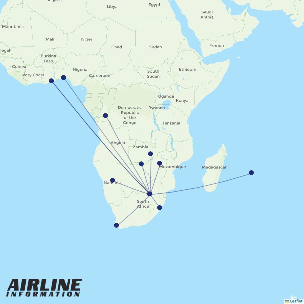 South African Airways airline - SA - flights, aircrafts, destinations ...