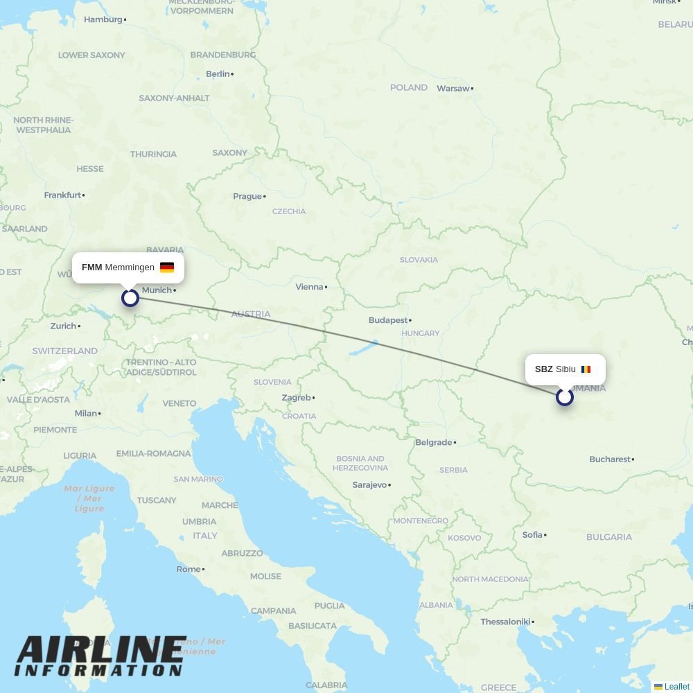 Airlines with flights from Sibiu to Memmingen (SBZ to FMM) | Airline ...