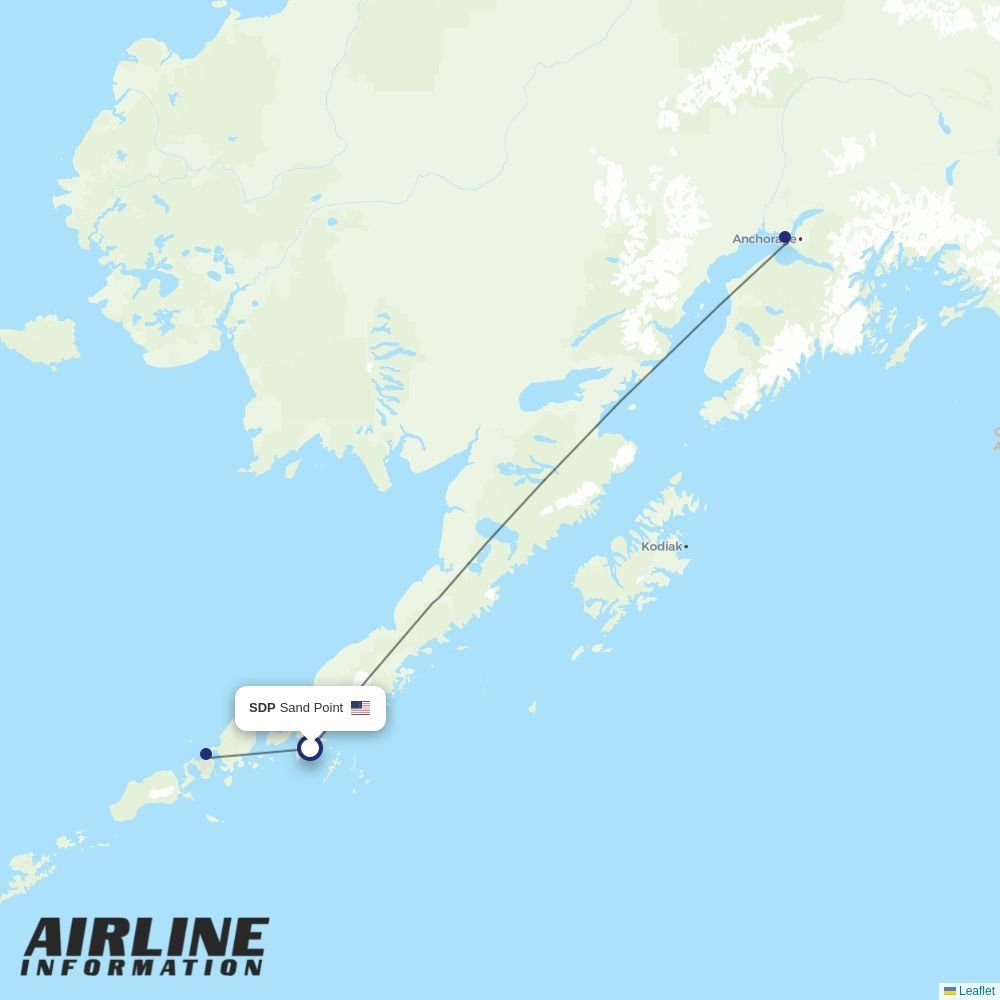 Aleutian Airways flights from Sand Point (SDP) | Airline Information
