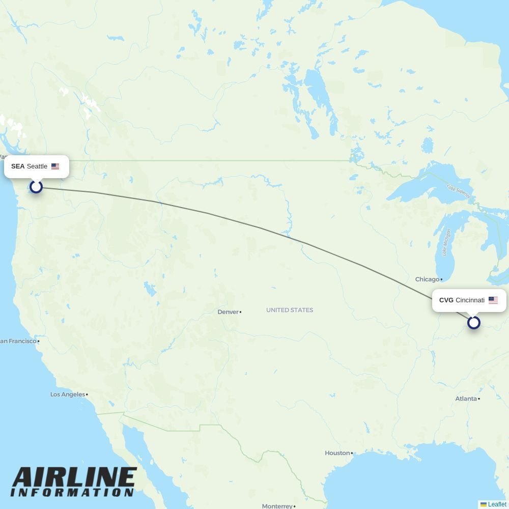 Airlines with flights from Seattle to Cincinnati (SEA to CVG) | Airline ...