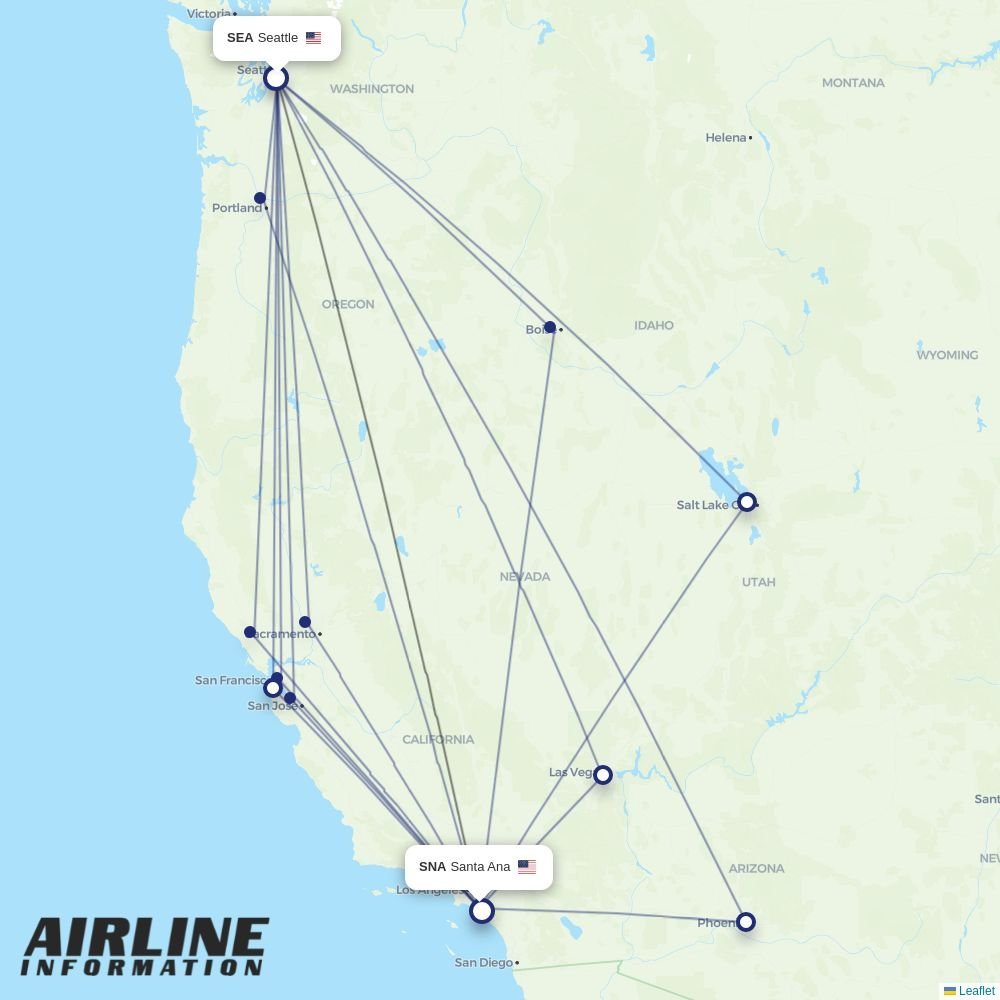 Airlines with flights from Seattle to Santa Ana (SEA to SNA) | Airline ...
