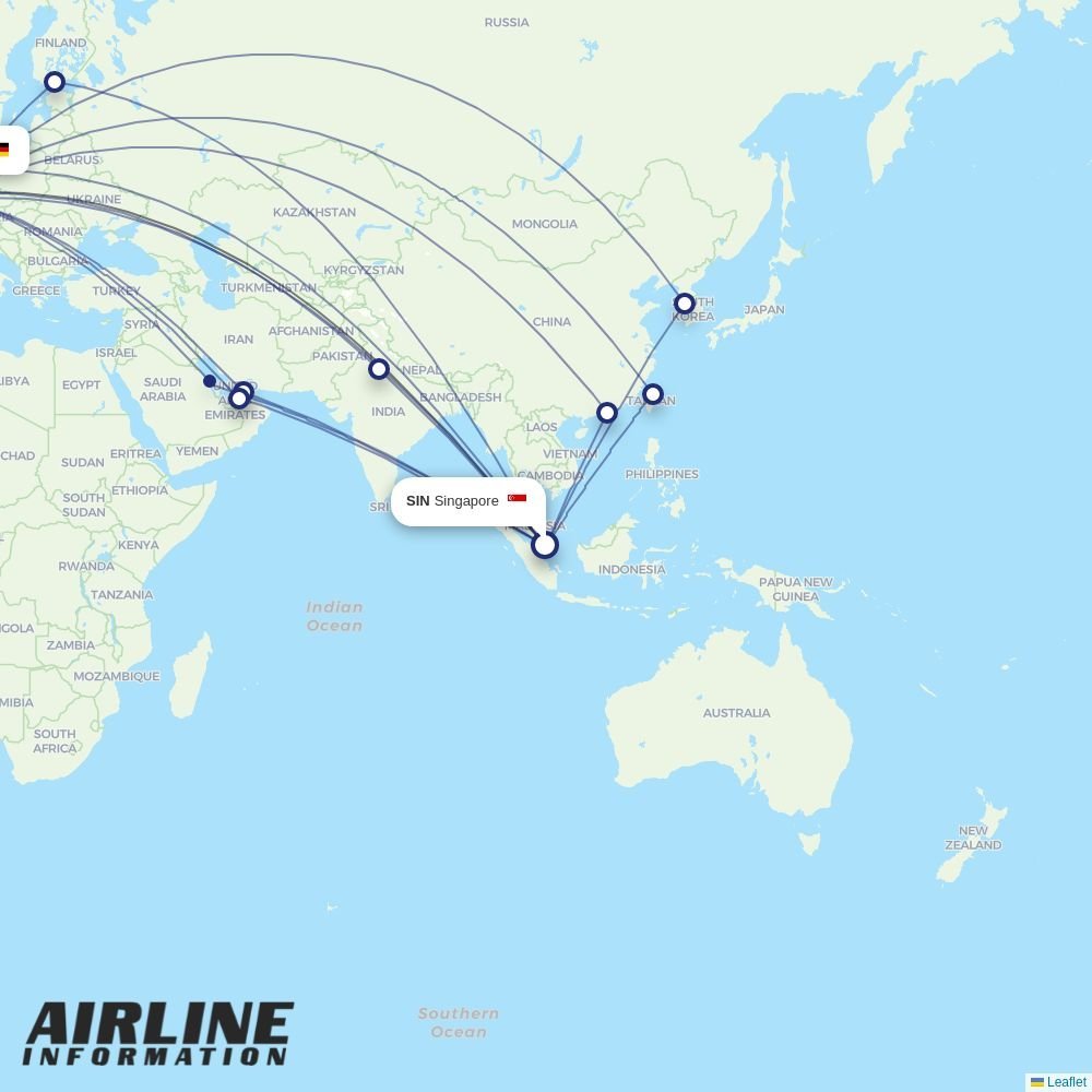 Airlines with flights from Singapore to Frankfurt (SIN to FRA ...