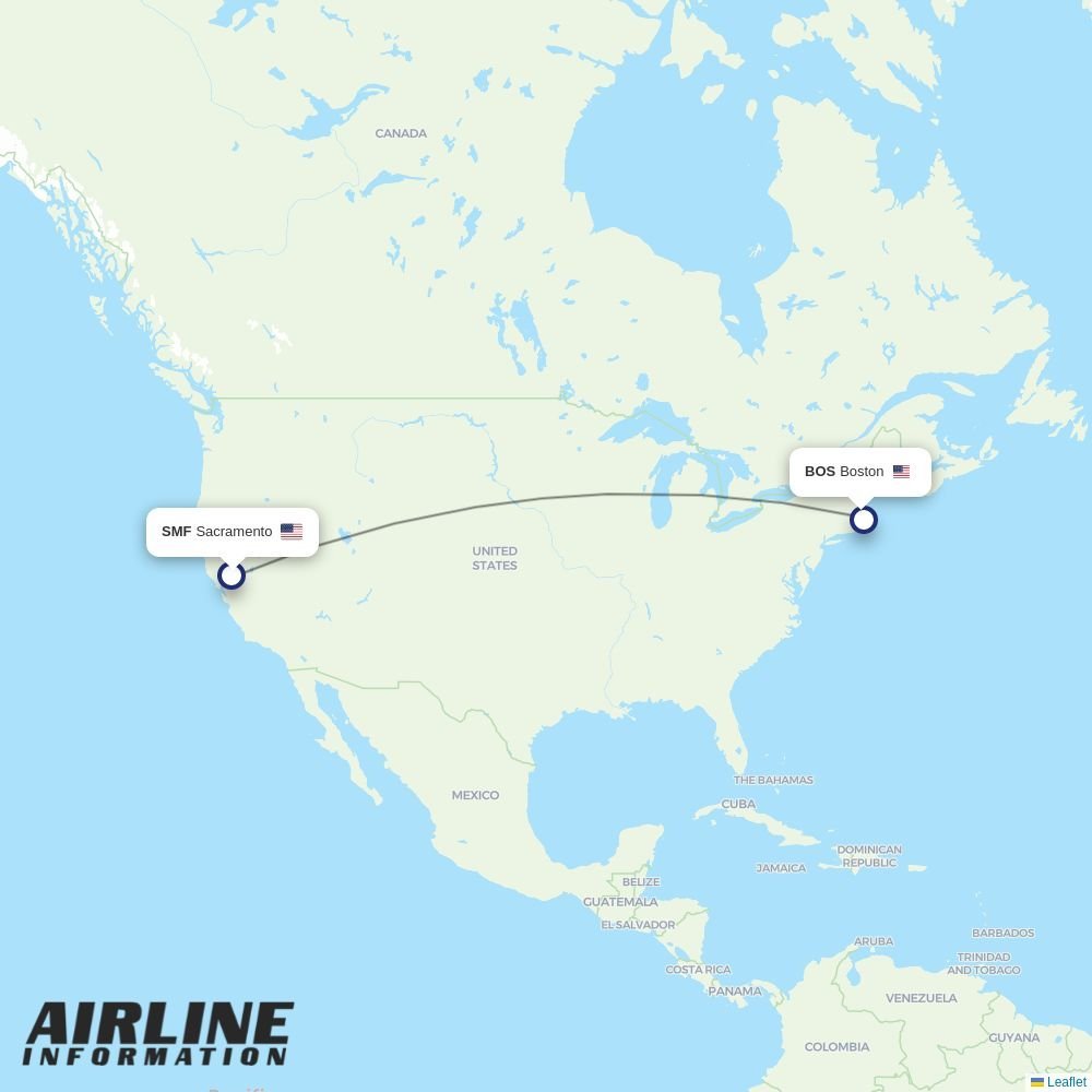 Airlines with flights from Sacramento to Boston (SMF to BOS) | Airline ...