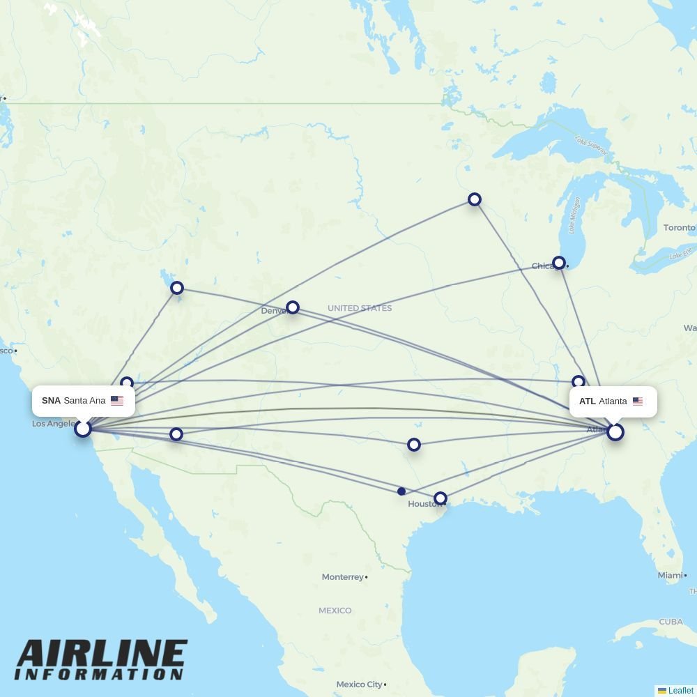 Airlines with flights from Santa Ana to Atlanta (SNA to ATL) | Airline ...